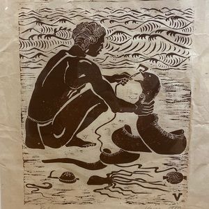 DIETRICH VAREZ | Art | Original Signed Dietrich Varez Woodblock Linocut ...